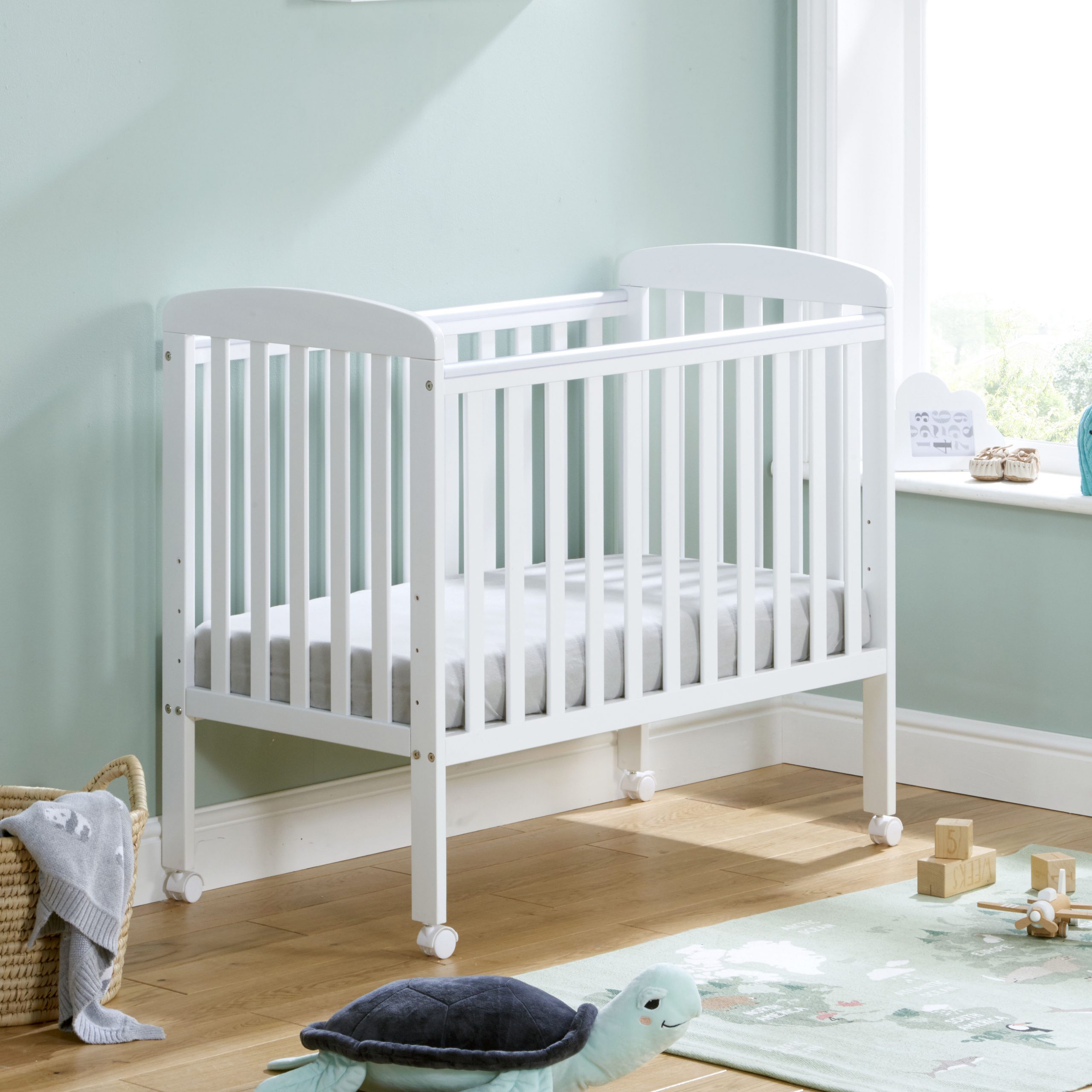Babymore SPACE SAVER COT - White - Baby Caboodle