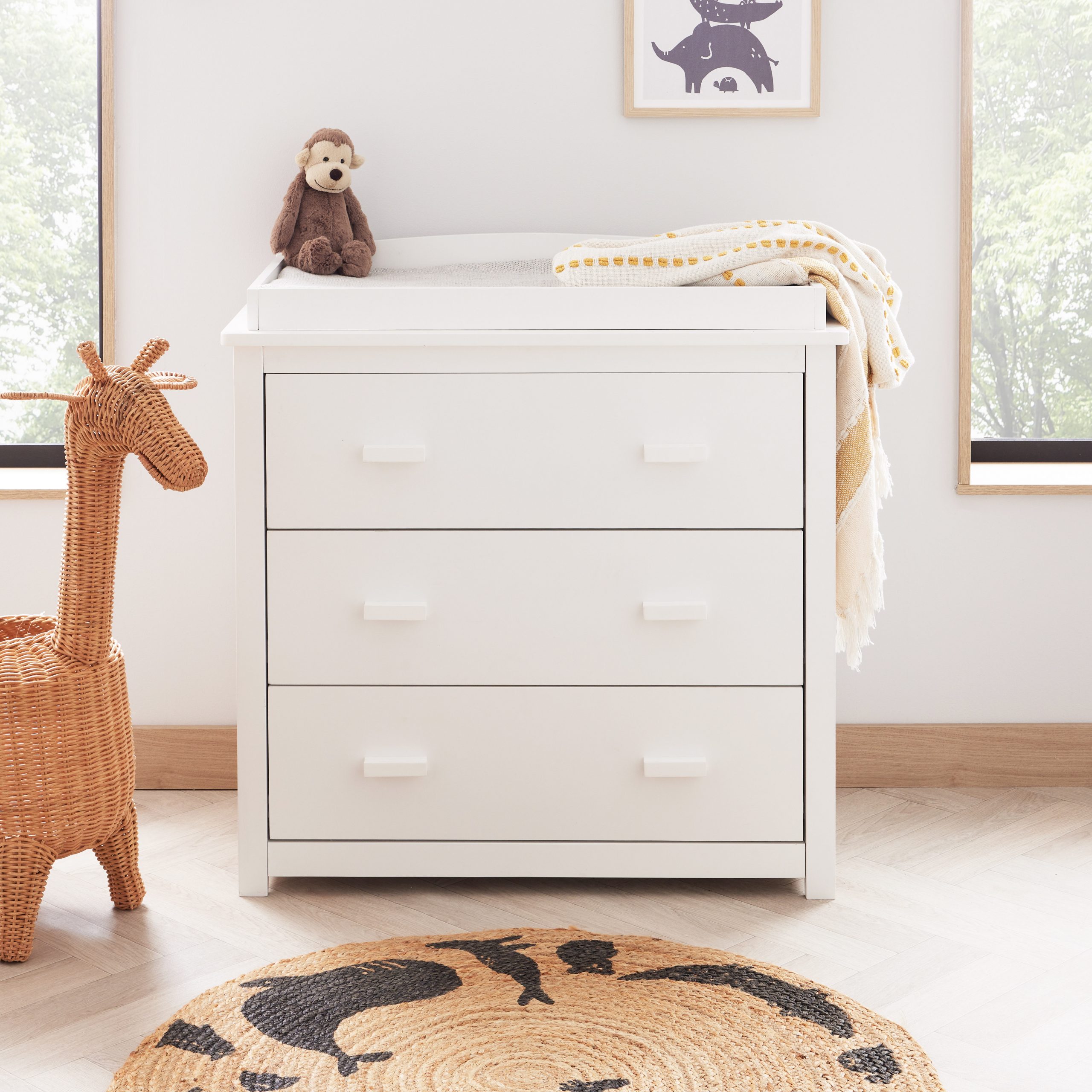 Babymore Universal Changing Chest - White - Baby Caboodle